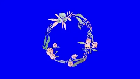 animated flower frame on green screen | Stock Video | Pond5