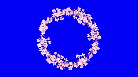animated flower frame on green screen | Stock Video | Pond5