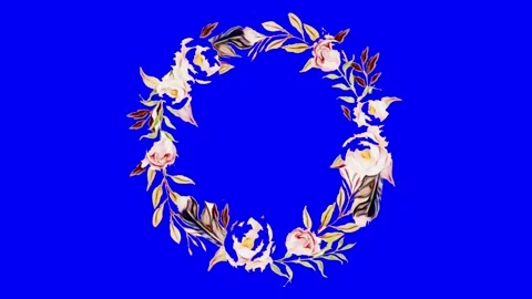 animated flower frame on green screen | Stock Video | Pond5