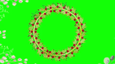 animated flower frame on green screen | Stock Video | Pond5