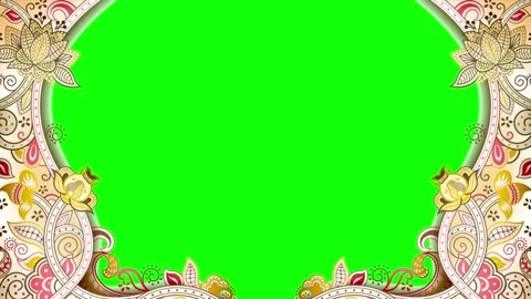 animated flower frame on green screen | Stock Video | Pond5