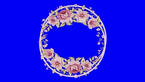 animated flower frame on green screen | Stock Video | Pond5