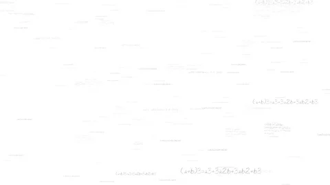 Animated flying formulas and equations. ... | Stock Video | Pond5