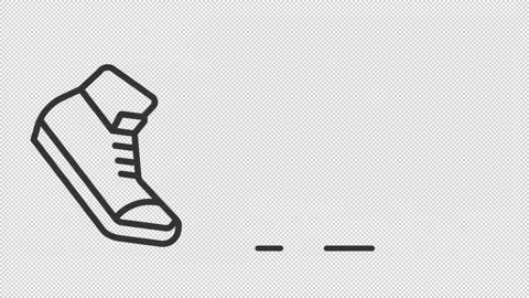 Animated foot linear icon | Stock Video | Pond5