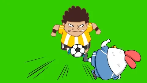 Animated Football Player Evades Opponent... | Stock Video | Pond5