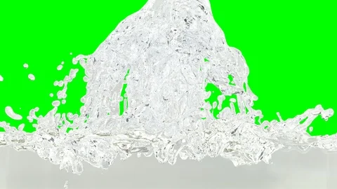 Animated fountain of water splashing and... | Stock Video | Pond5