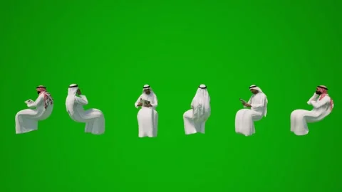 Animated four Arab men standing and sitt... | Stock Video | Pond5