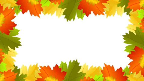 Animated frame made of autumn leaves. Al... | Stock Video | Pond5