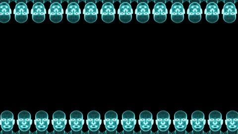 Animated frame with talking man. 3d anim... | Stock Video | Pond5