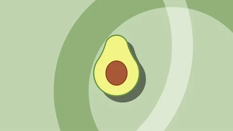 Animated fruit symbol of Avocado on a gr... | Stock Video | Pond5