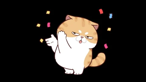 Animated Funny Cat Clapping Congratulati... | Stock Video | Pond5