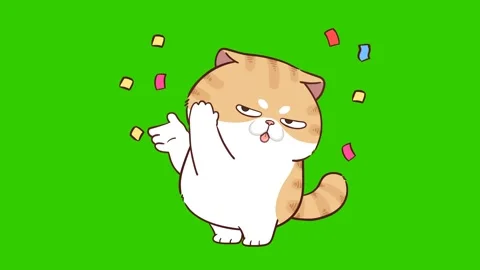 Animated Funny Cat Clapping Congratulati... | Stock Video | Pond5