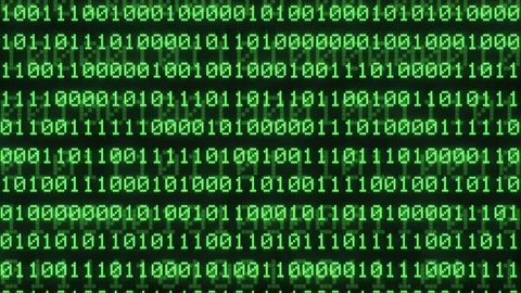 Animated futuristic digital data binary ... | Stock Video | Pond5