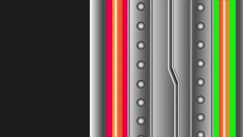 Animated Futuristic iron gate,works next... | Stock Video | Pond5