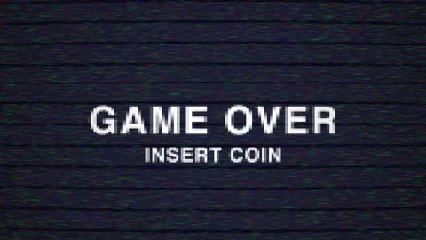 Animated Game Over Insert Coin 80s Retro... | Stock Video | Pond5