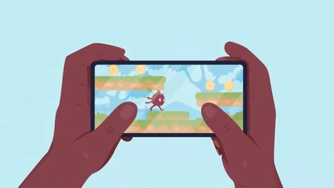 Animated gameplay on mobile phone | Stock Video | Pond5