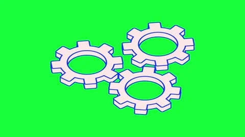 Animated gears icon background, logo sym... | Stock Video | Pond5