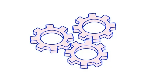 Animated gears turning icon background, ... | Stock Video | Pond5