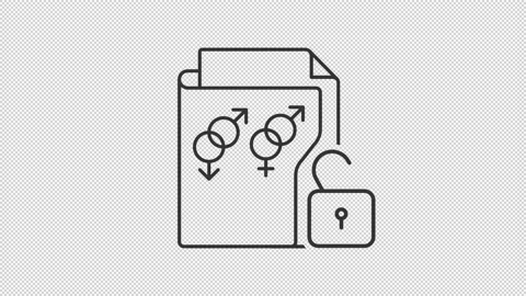 Animated gender data linear icon | Stock Video | Pond5