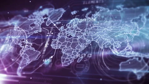 Animated geolocation infographic wall in... | Stock Video | Pond5