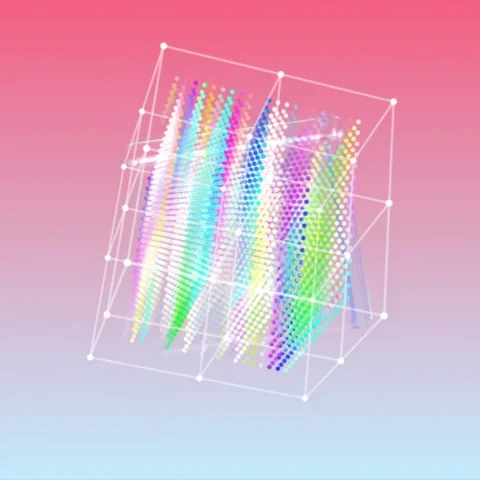 Animated geometric pattern and rainbow c... | Stock Video | Pond5