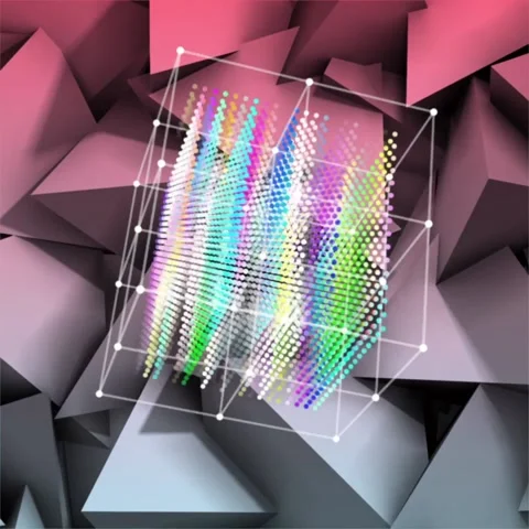 Animated geometric pattern and rainbow c... | Stock Video | Pond5