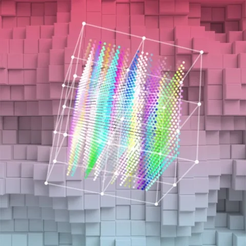 Animated geometric pattern and rainbow c... | Stock Video | Pond5