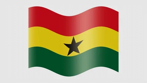 Animated ghana flag. Ghanaian flag icon.... | Stock Video | Pond5