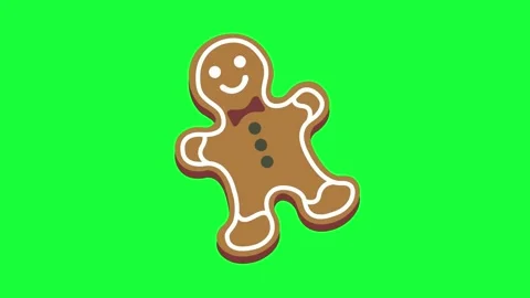 Animated Gingerbread Man icon background... | Stock Video | Pond5