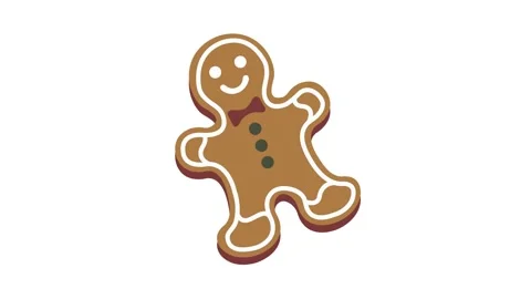 Animated Gingerbread Man icon background... | Stock Video | Pond5
