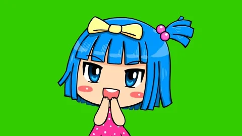Animated Girl Celebration Clap - Green S... | Stock Video | Pond5