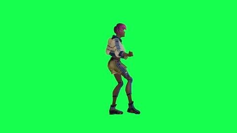 Animated girl dancing hip-hop from the a... | Stock Video | Pond5