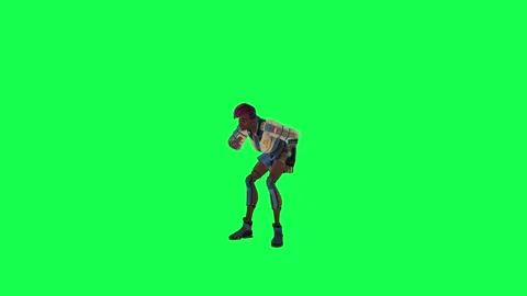 Animated girl doing monkey dance from le... | Stock Video | Pond5