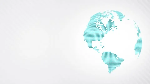 Animated globe with a dotted world map o... | Stock Video | Pond5
