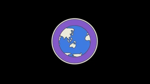 Animated globe icon background, logo sym... | Stock Video | Pond5