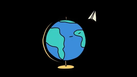 Animated globe icon background, logo sym... | Stock Video | Pond5
