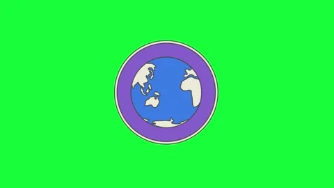 Animated globe icon background, logo sym... | Stock Video | Pond5