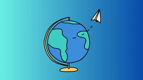 Animated globe icon background, logo sym... | Stock Video | Pond5