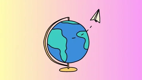 Animated globe icon background, logo sym... | Stock Video | Pond5