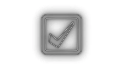 Animated Glowing Check Mark Neon Outline... | Stock Video | Pond5