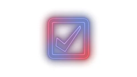 Animated Glowing Check Mark Neon Outline... | Stock Video | Pond5