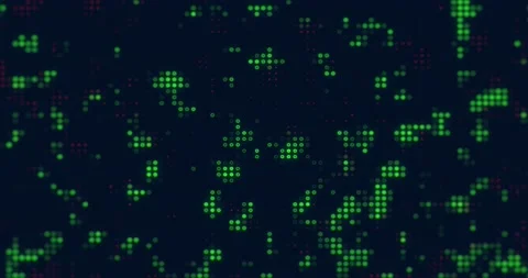 animated glowing green pixel dots digita... | Stock Video | Pond5