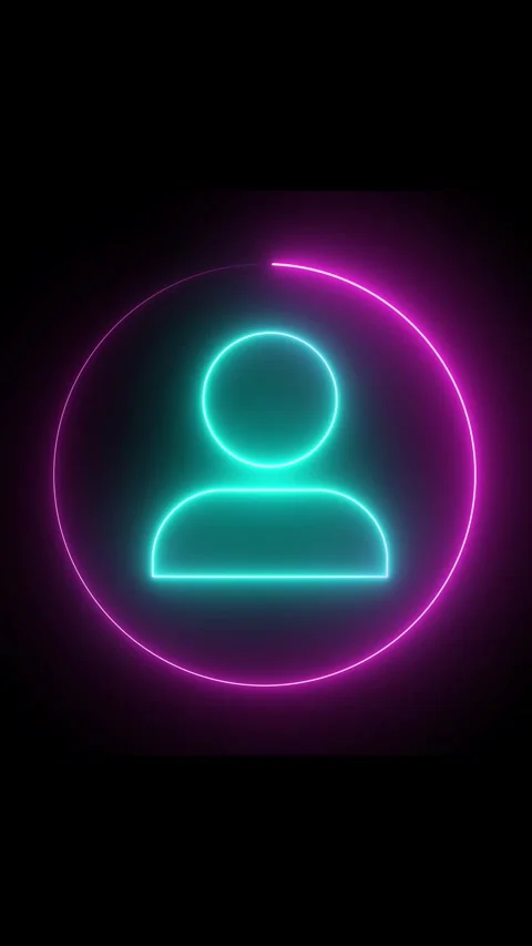 Animated glowing user profile icon anima... | Stock Video | Pond5