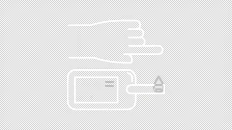 Animated glucose test white icon | Stock Video | Pond5