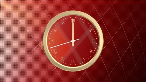 Animated gold clock on a abstract deep r... | Stock Video | Pond5