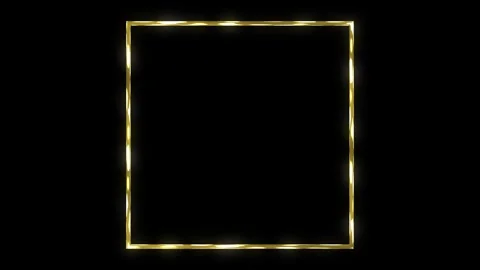 animated gold frame rectangular round ov... | Stock Video | Pond5