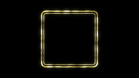 animated gold frame rectangular round ov... | Stock Video | Pond5