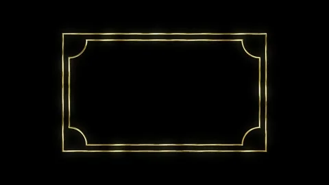 animated gold frame rectangular round ov... | Stock Video | Pond5