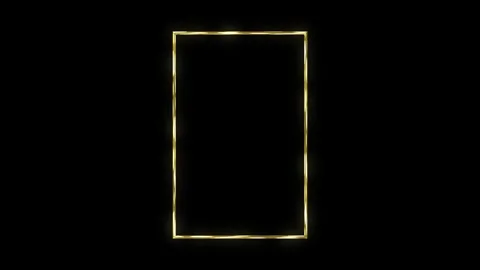animated gold frame rectangular round ov... | Stock Video | Pond5