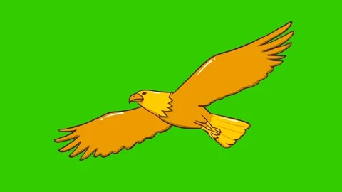 Animated Golden Eagle Flying High - Gree... | Stock Video | Pond5